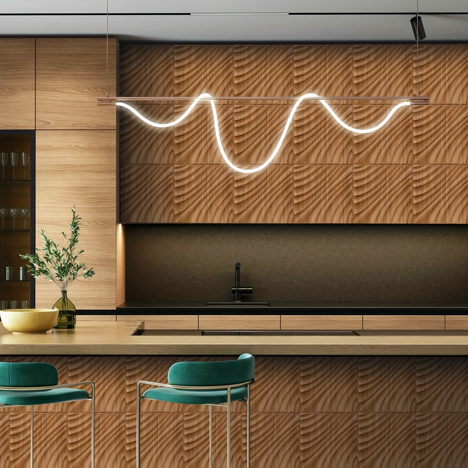 Stickgoo Wave 3d Wall Panels Brown Wood Grain Wall Panels - Temu