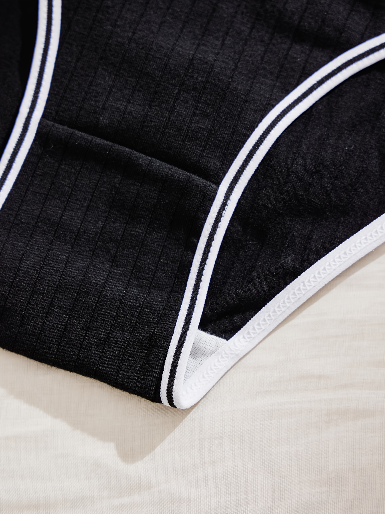 3 ცალი Letter Print კონტრასტული მორთვა უნაკერო ტრუსები - Temu Georgia