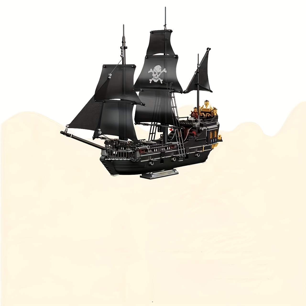 1424pcs Pirate Ship Building Set Black Model Movie Theme Construction ...
