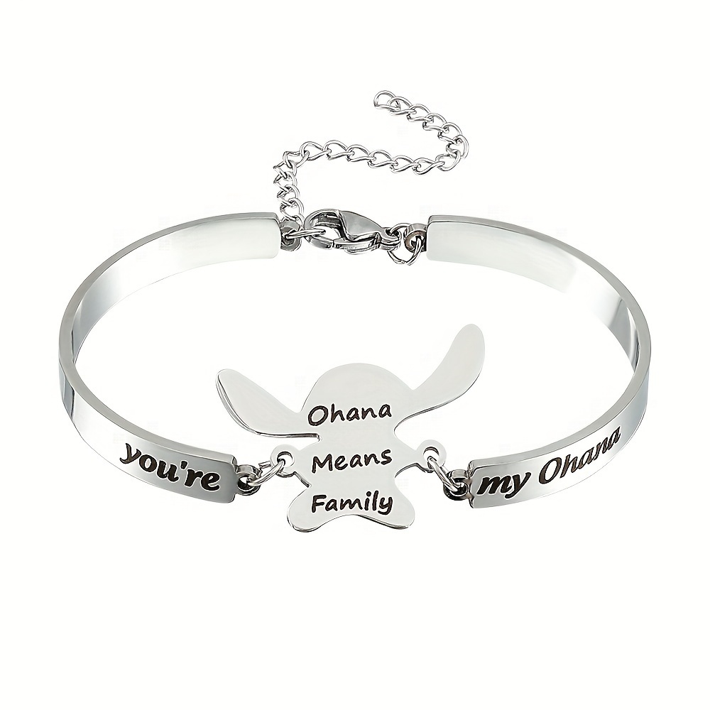 Family Anime Bracelet Stitch Stainless Steel Jewelry - Temu United Kingdom