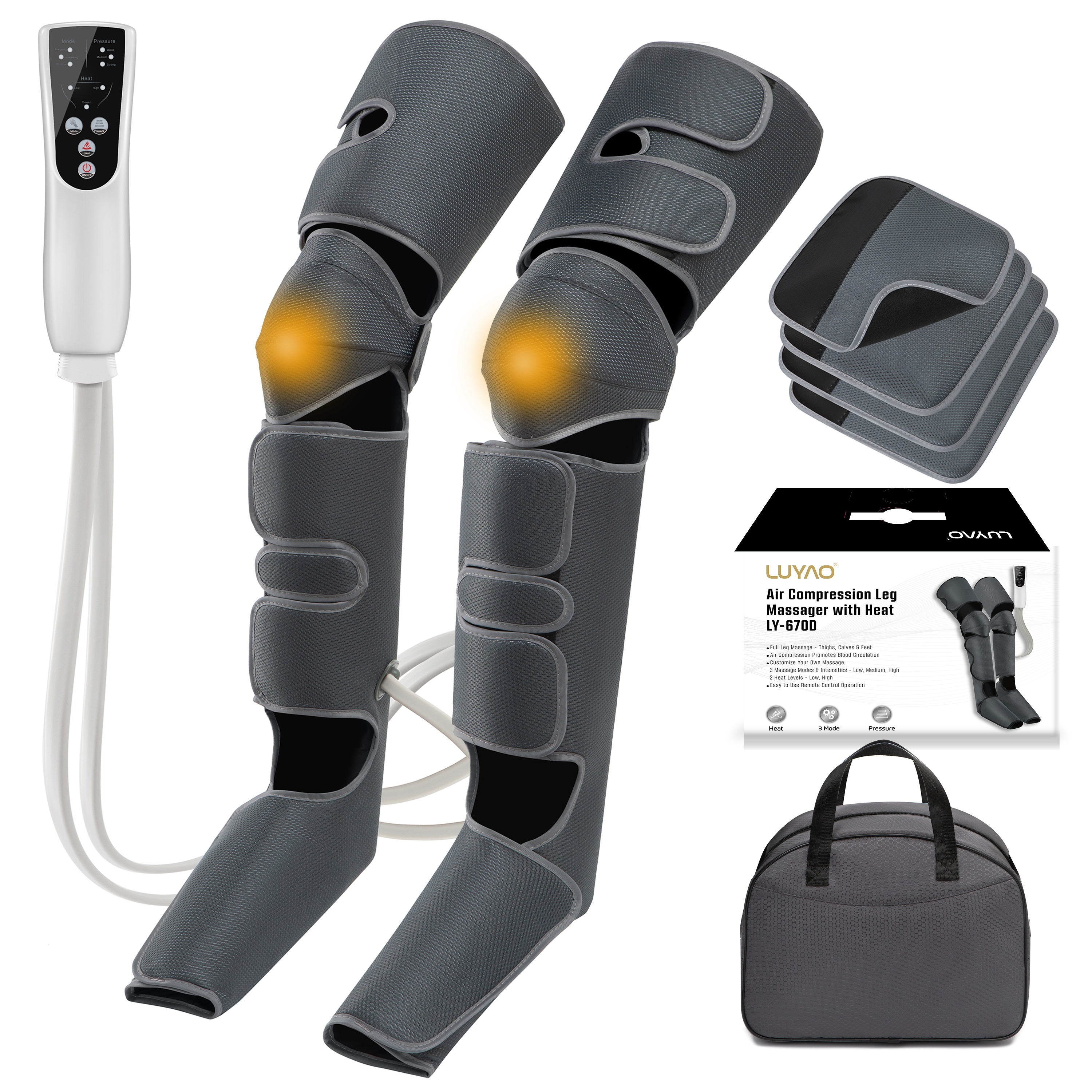 Foot Leg Calf Compression Massager Circulation Heat - Temu