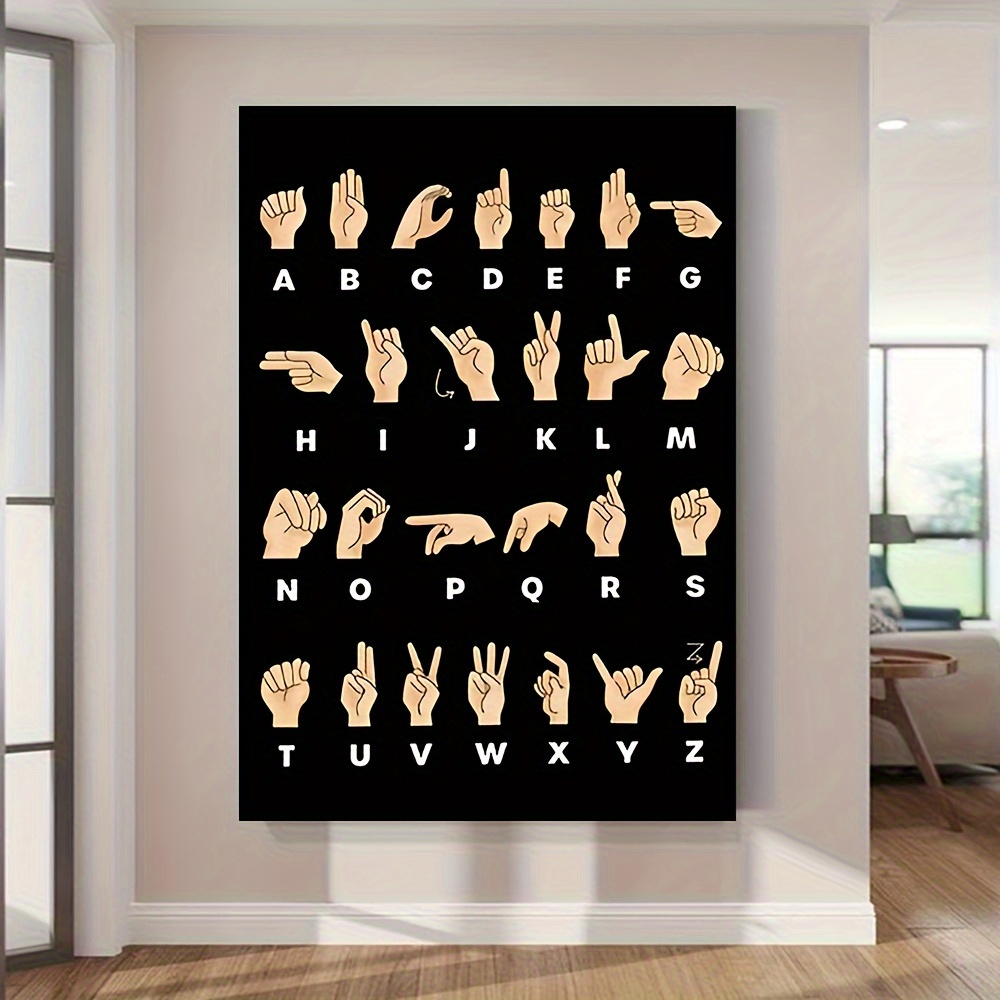Asl Alphabet For Classroom American Sign Language Poster, ASL Alphabet ...