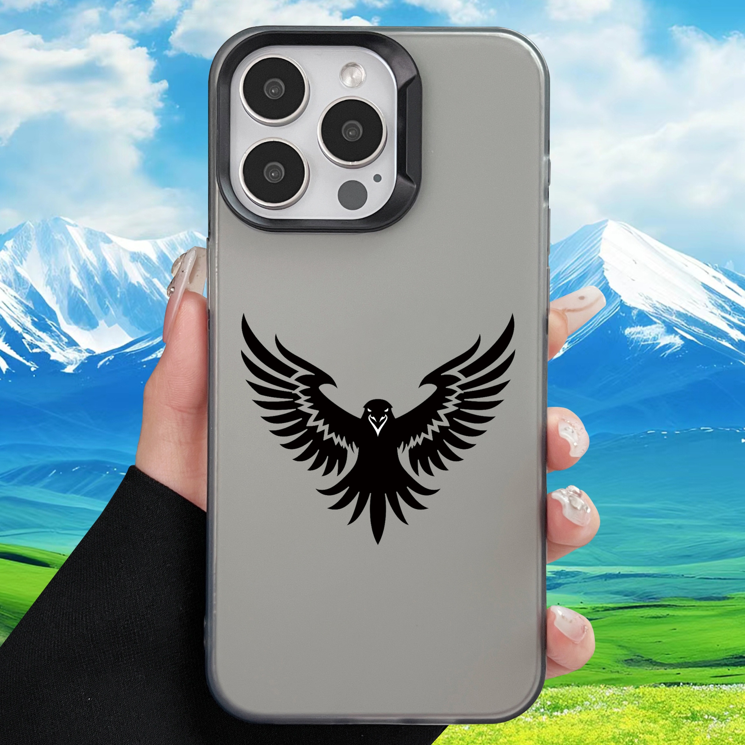 Fashionable Protective Case Black Eagle Pattern Suitable - Temu Canada