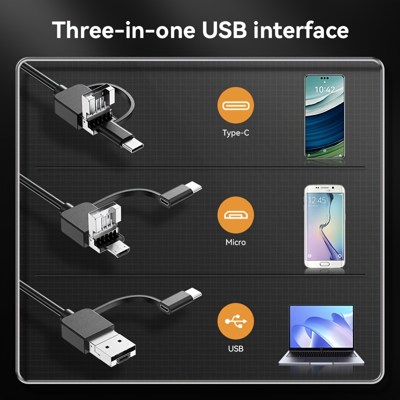 3 in 1 Camera Long distance Autofocus Endoscope Borescope - Temu Greece