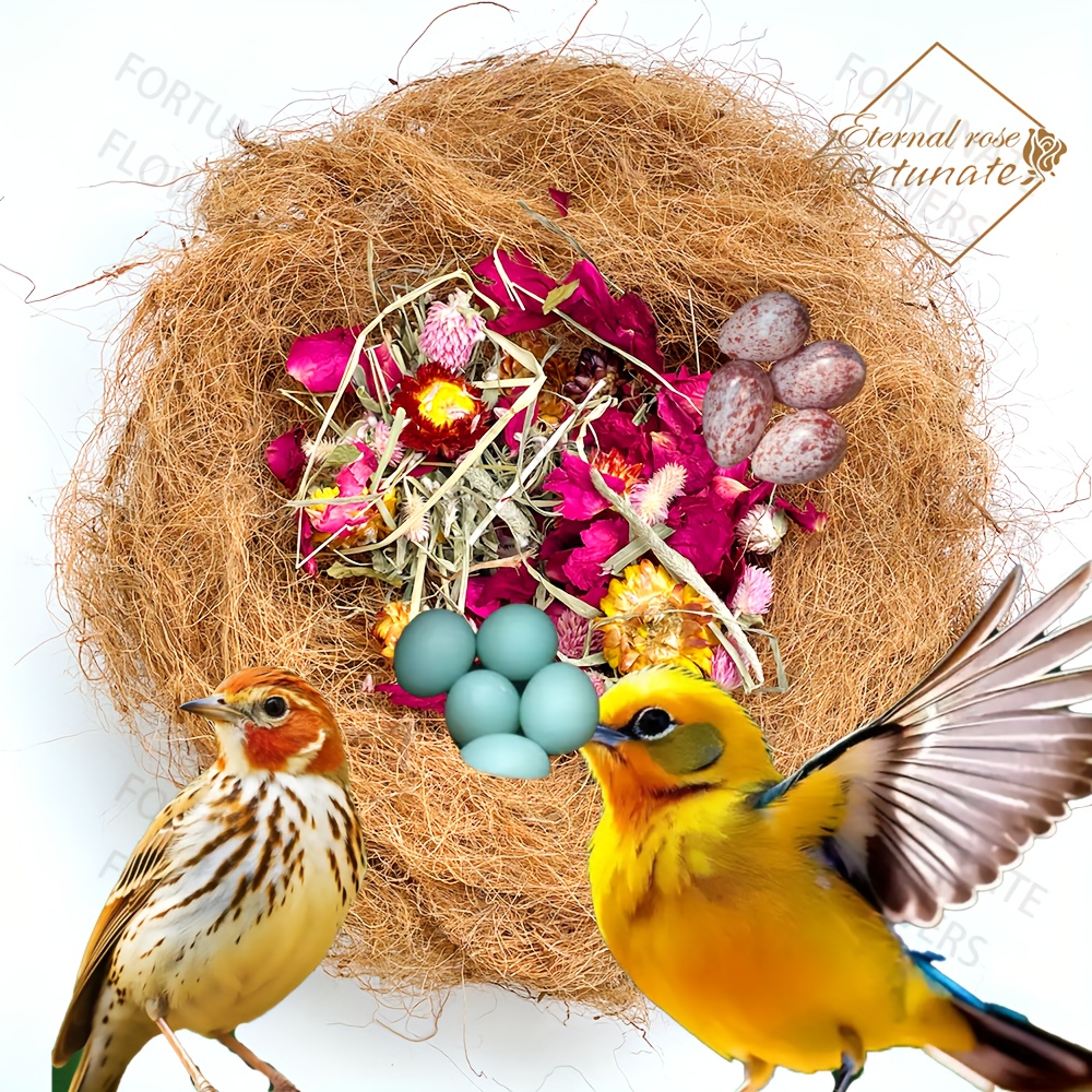 Parrot Nest 2 Pack Canary Finch Nesting Wool Felt Pads With 4 Natural ...