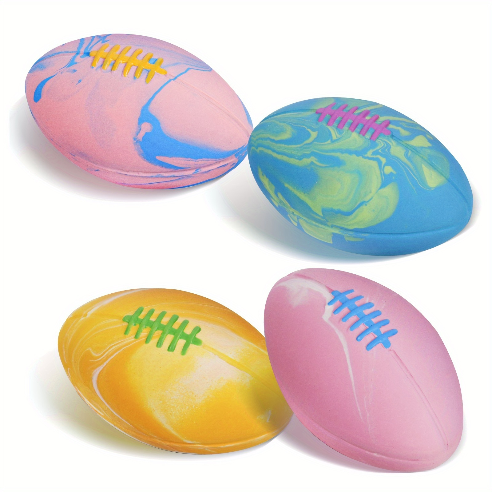 squeaky football dog toy sold on Temu United States