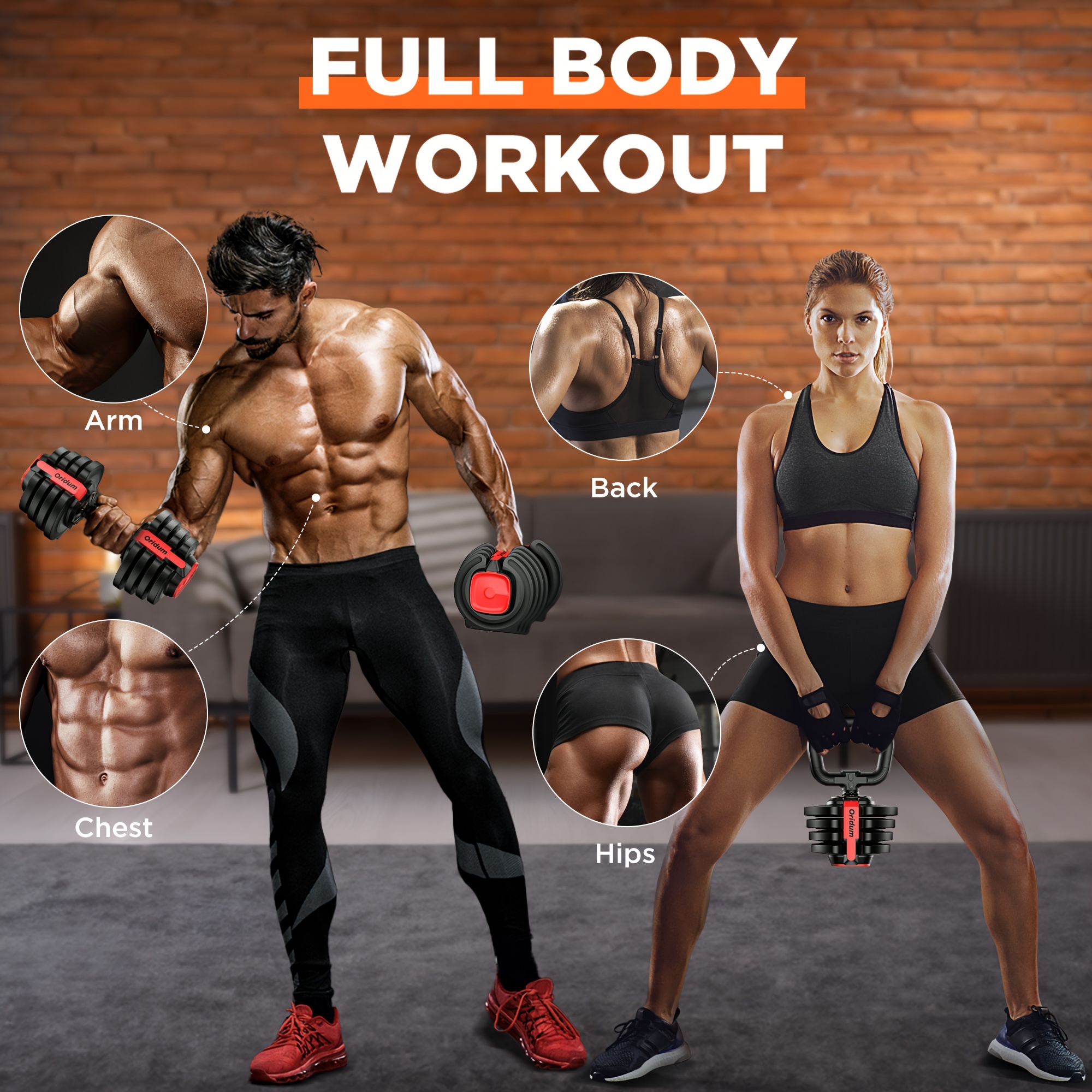 3 40lbs Adjustable Dumbbell 12 Weight Options [dumbbell - Temu