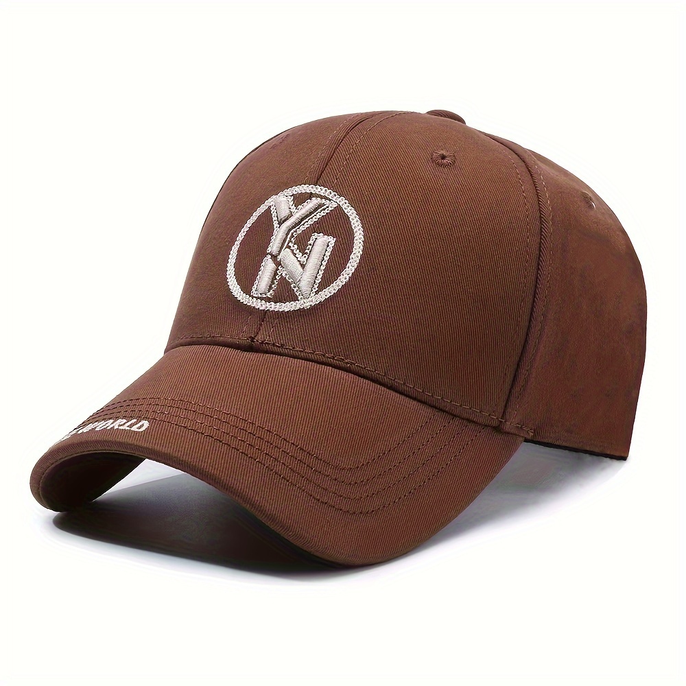 Yn Letter Embroidery Baseball Cap Solid Color Casual Sports - Temu ...