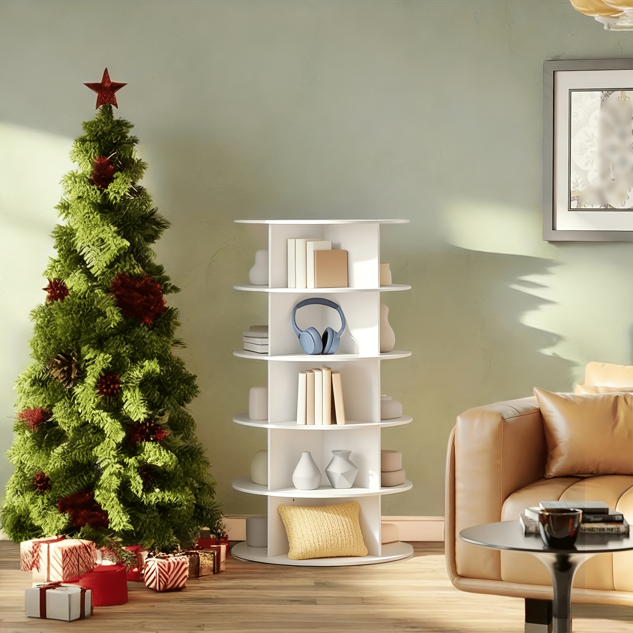 rotating shoe rack tower sold on Temu New Zealand
