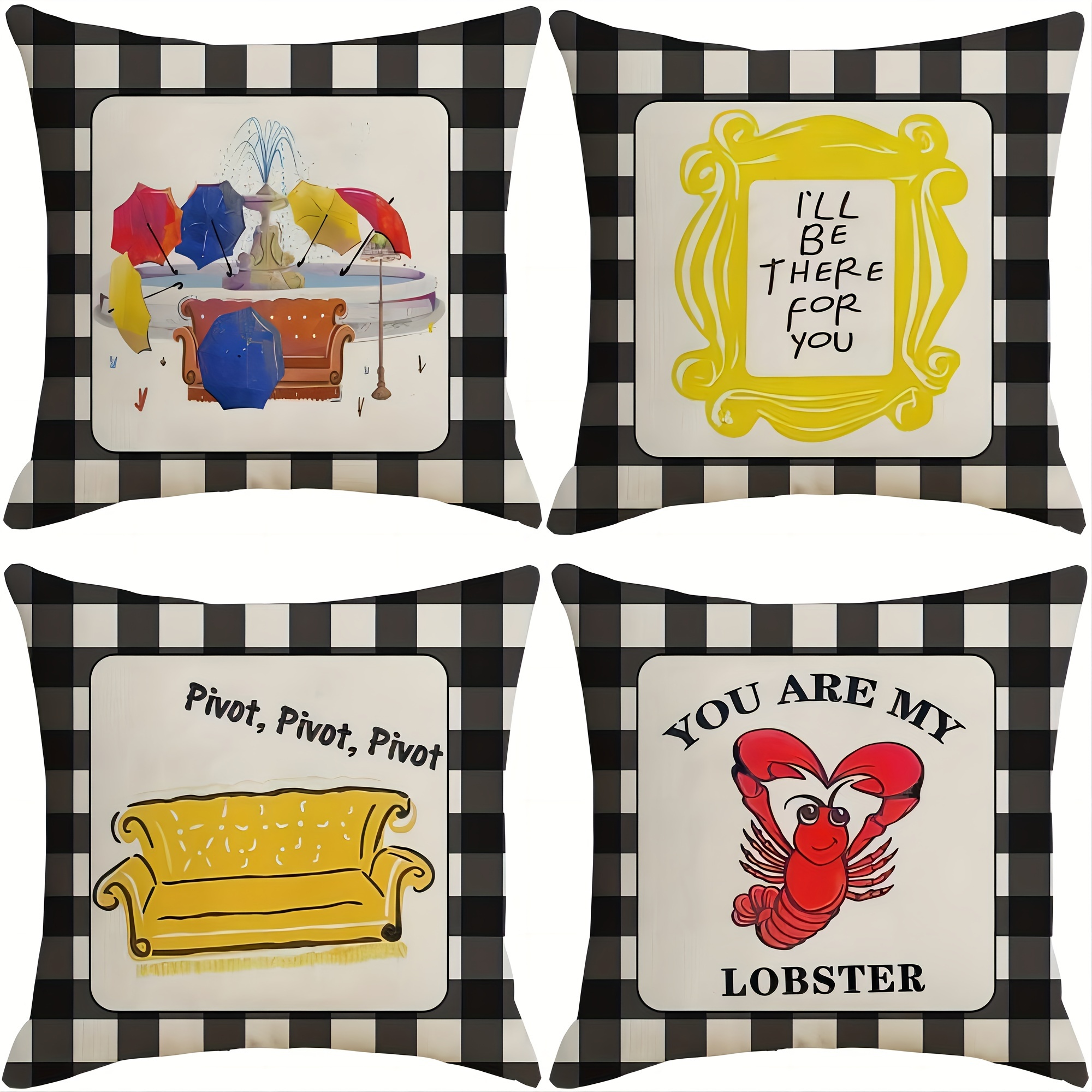 Decor Pillow Covers Friends Tv Show Merchandise Pillows Case - Temu Canada