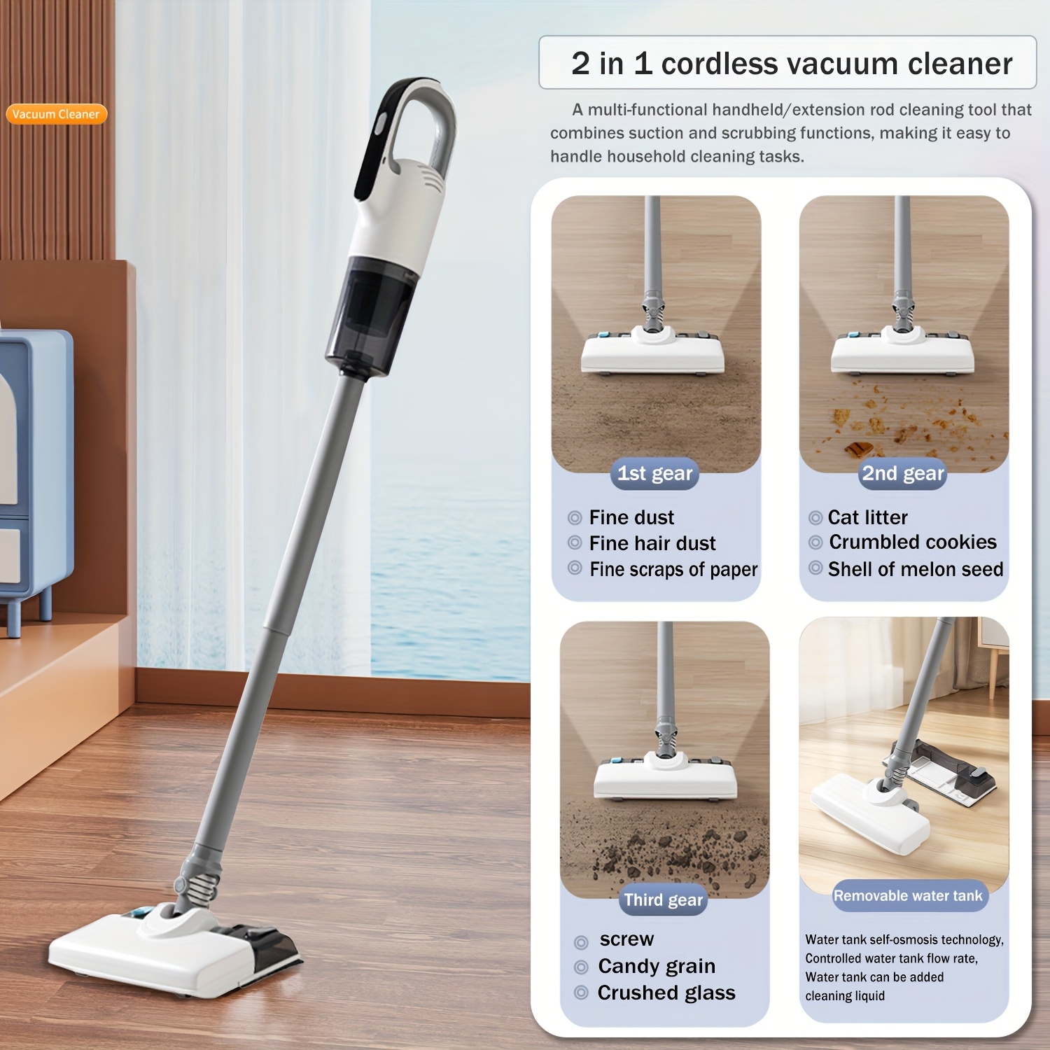 vacuum broom sold on Temu United States