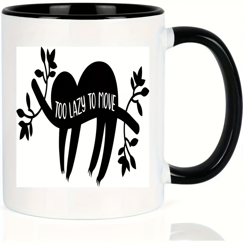 편안하고 내구성 있는 세라믹 커피 머그 움직이기엔 너무 게으른 디자인 음료를 뜨겁게 또는 차갑게 유지 Temu Republic Of Korea