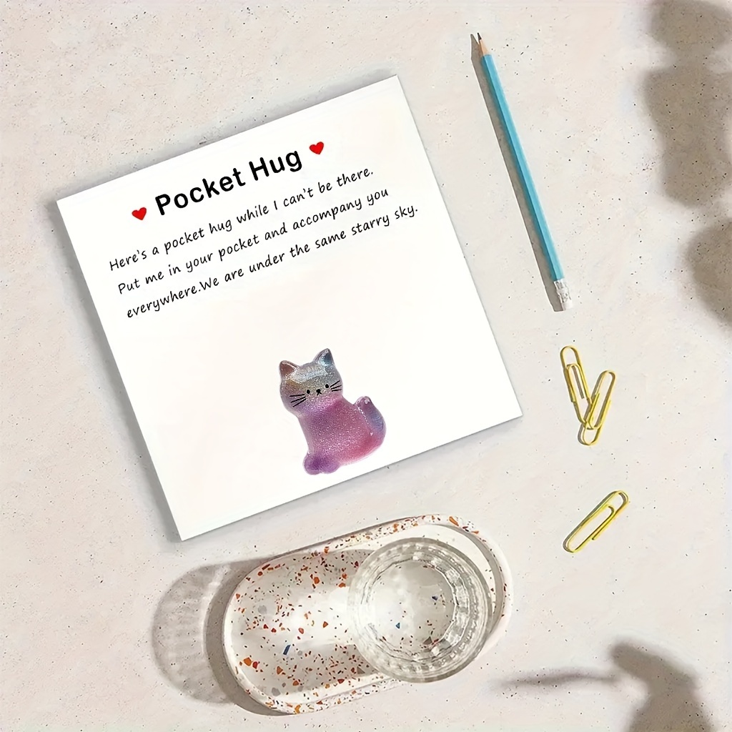 Funny Pocket Cuddle Cards Cute Kitty Greeting Cards Birthday - Temu