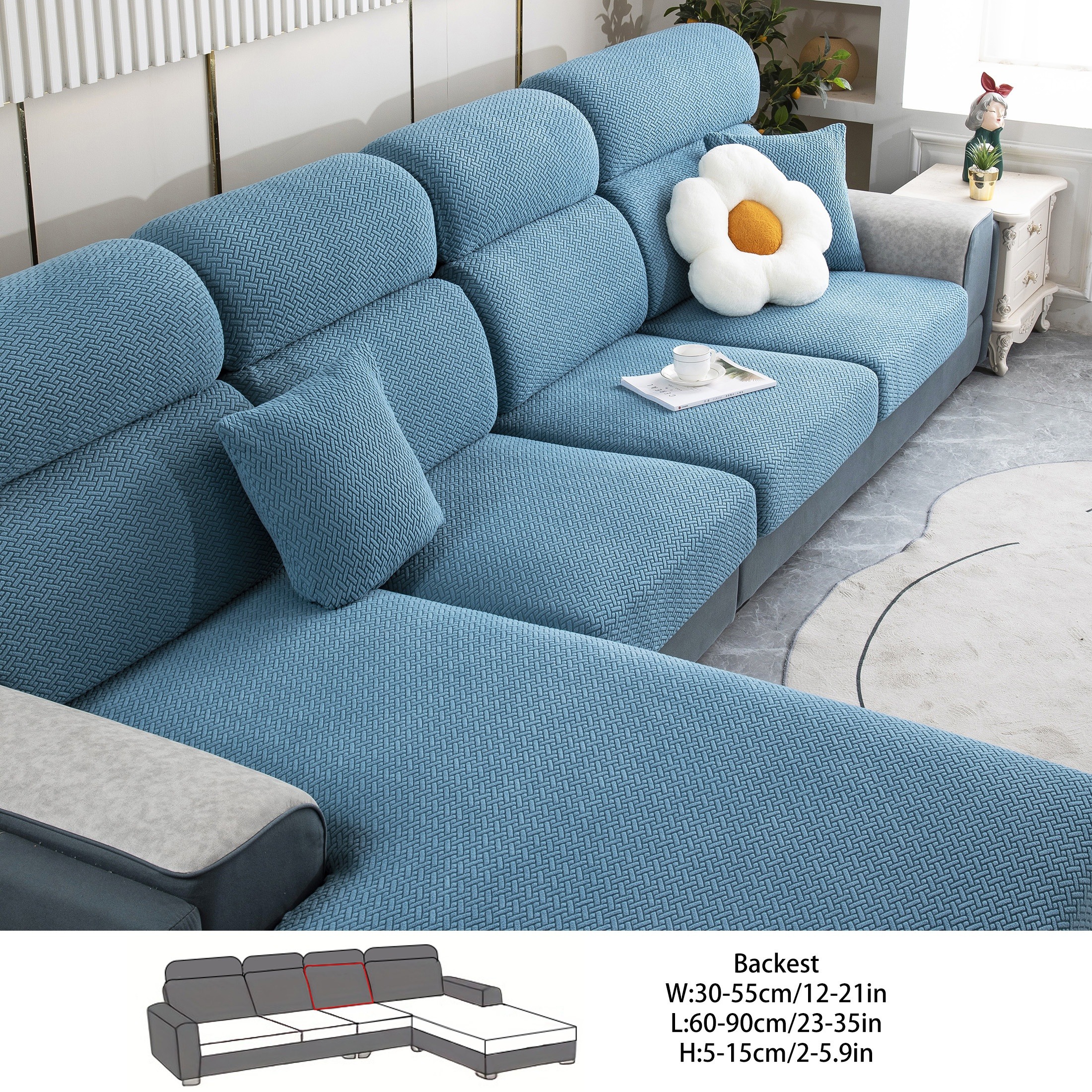 1pc Polar Fleece Sofa Slipcover Non Slip Elastic Sofa Cover - Temu Canada