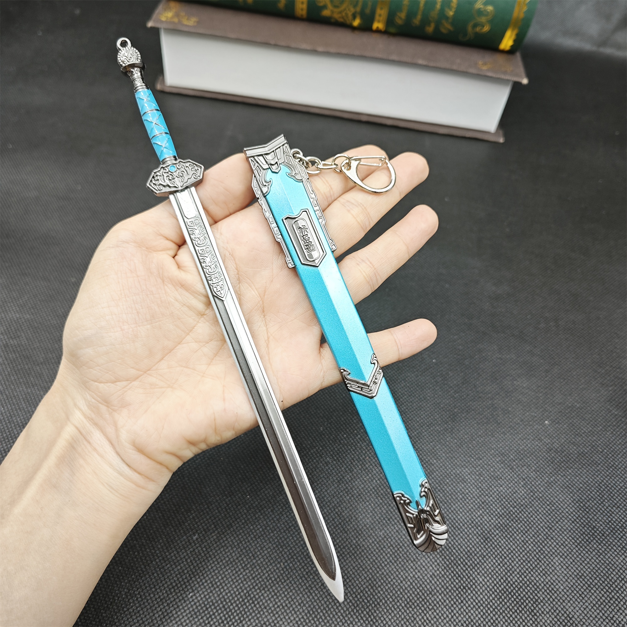 1pc Decorative Sword Keychain Alloy Weapon Anime Mini Metal Sword ...