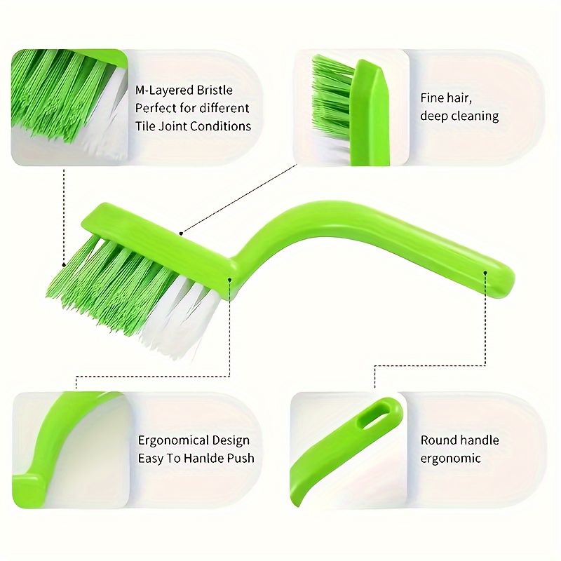 Grout Cleaning Brush Set Handheld Tile Scrubbers Deep - Temu