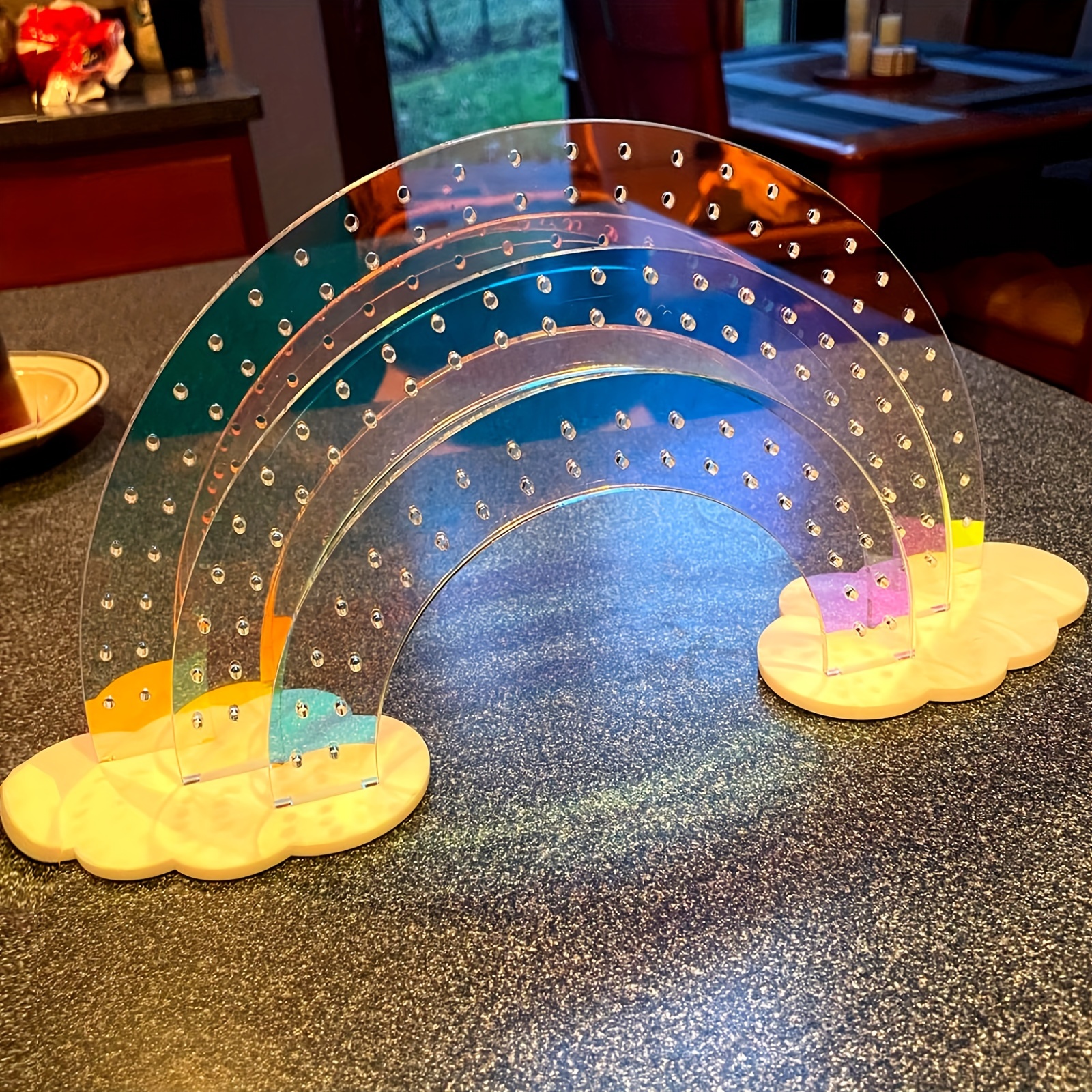 Rainbow earring holder store