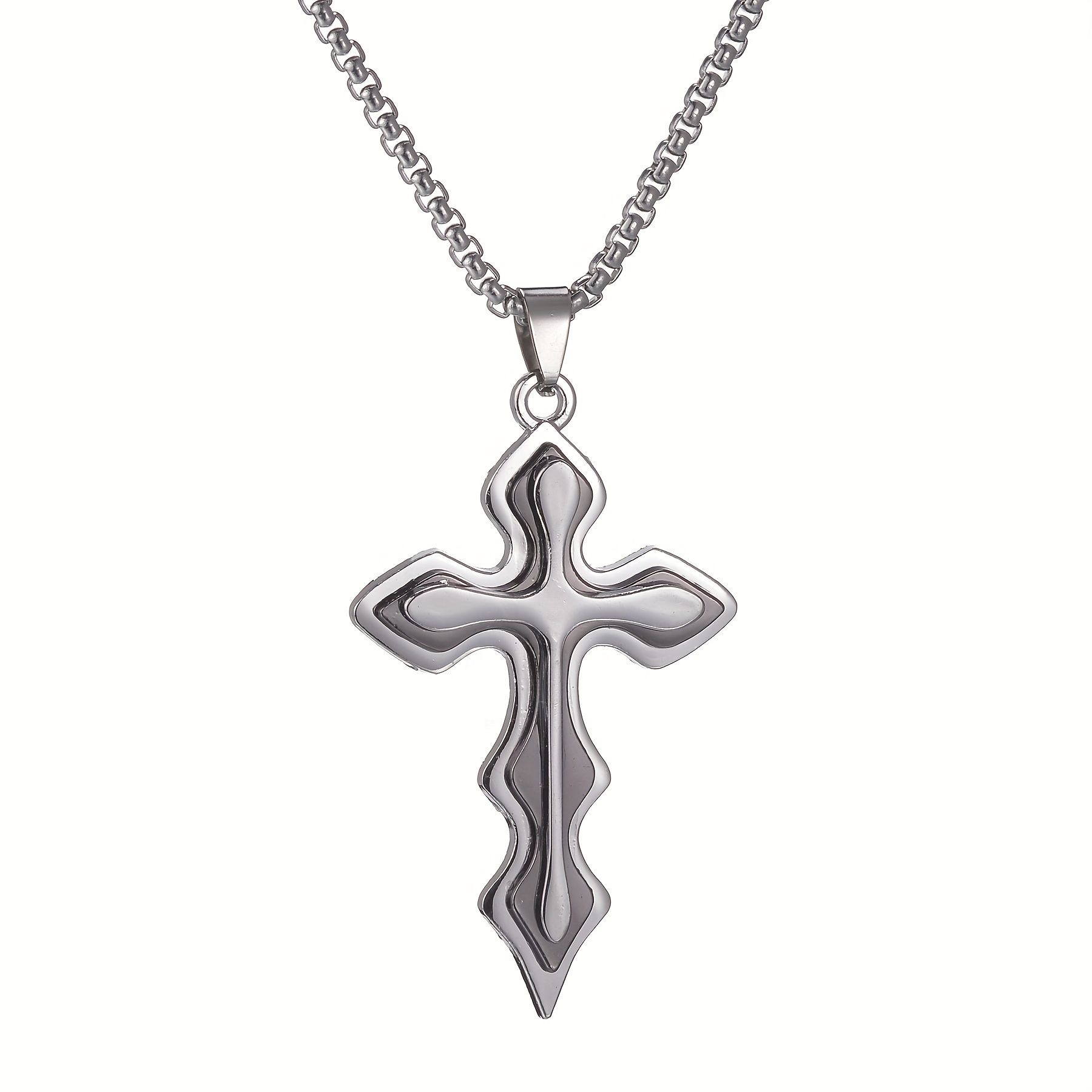 Stylish Cool Cross Pendant Necklace Perfect Men Women - Temu United Kingdom