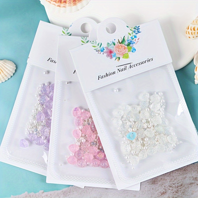 30pcs transparent aurora shell 3d three dimensional flat - Temu Canada