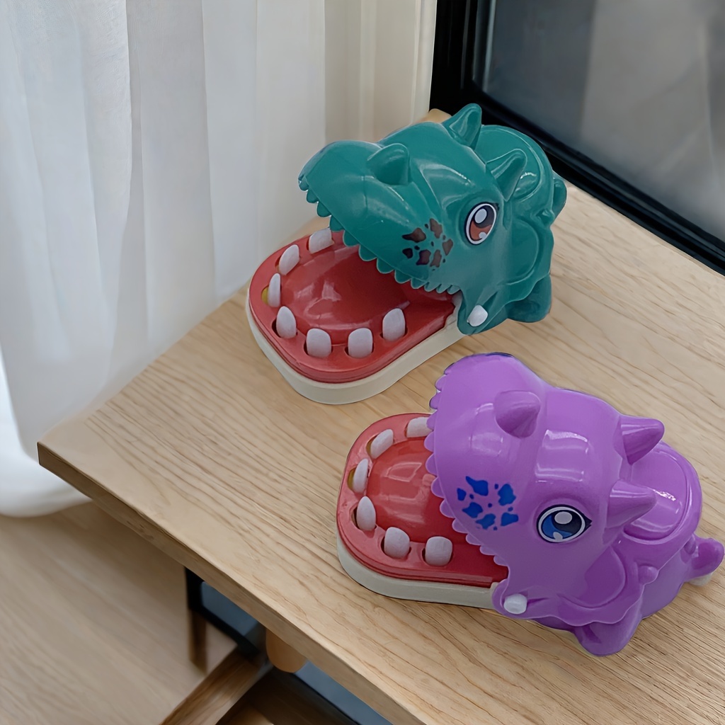 finger biting cute triceratops toy tabletop game tooth - Temu Philippines