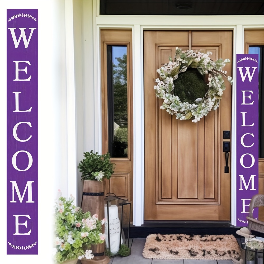 Violet Wood Porch Sign W/ - Temu