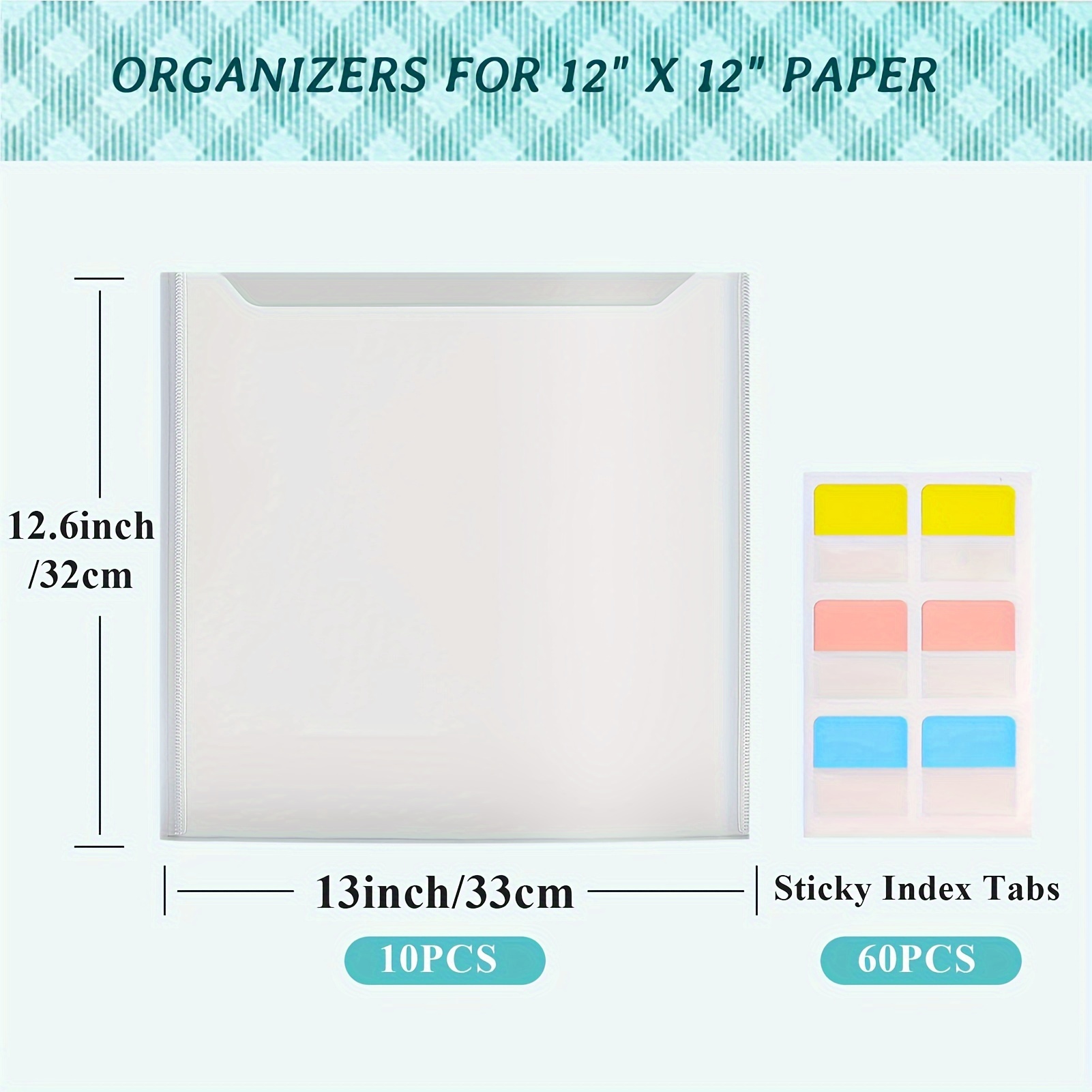 Plastic Paper Organizer Set Sheets 60 - Temu