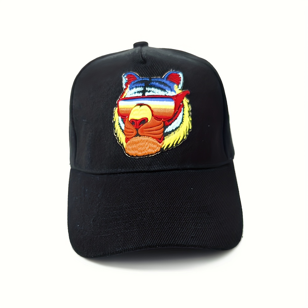 Tiger Embroidered Baseball Versatile Stylish Washed Dad - Temu New Zealand