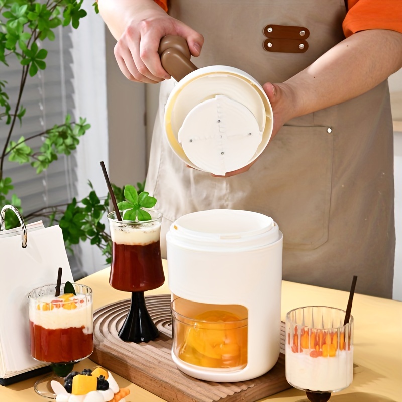 Compact Manual Ice Shaver - Portable Snow Cone Maker For Outdoor ...