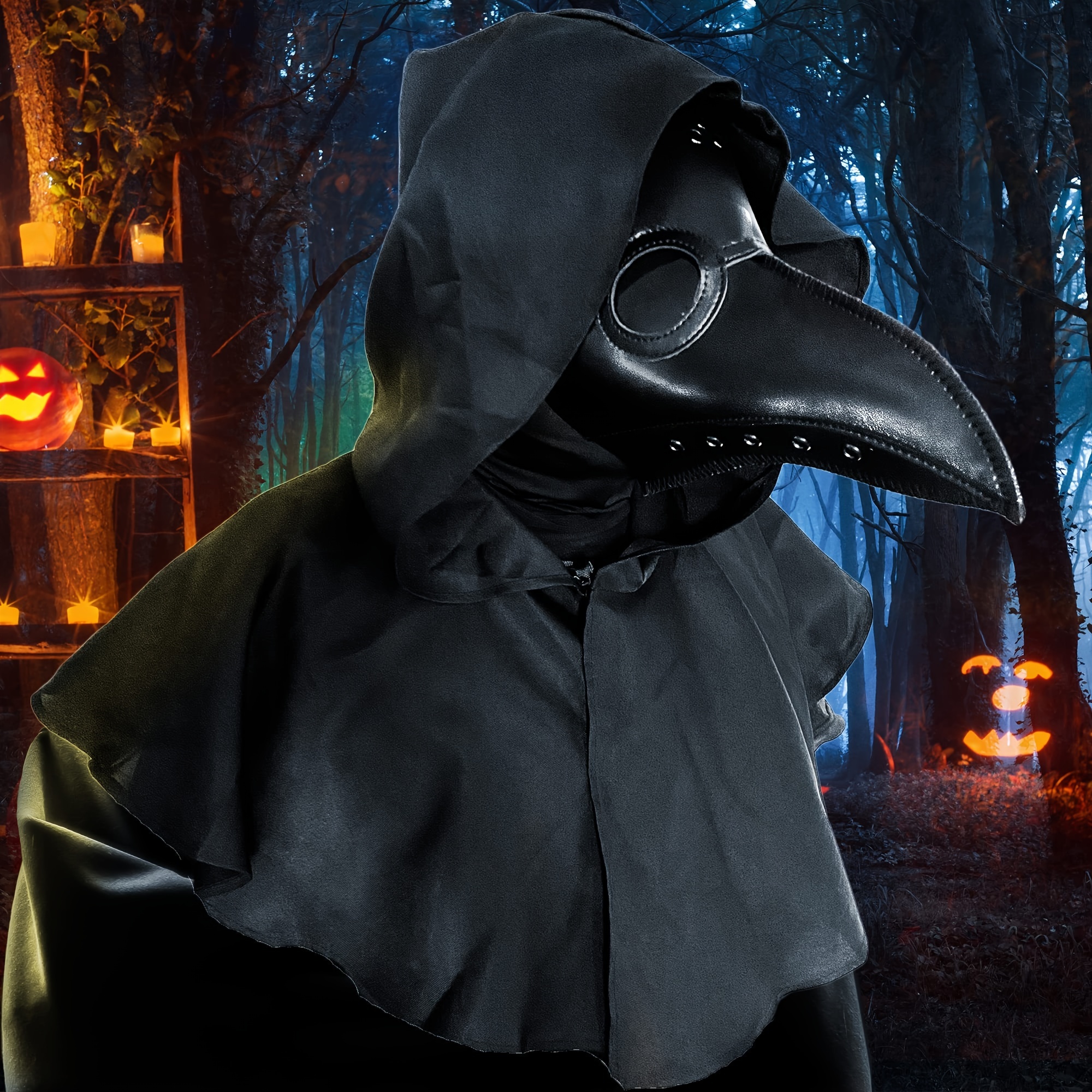 3pcs set halloween plague mask plague costume steampunk horror scary halloween costumes for adults temu Temu