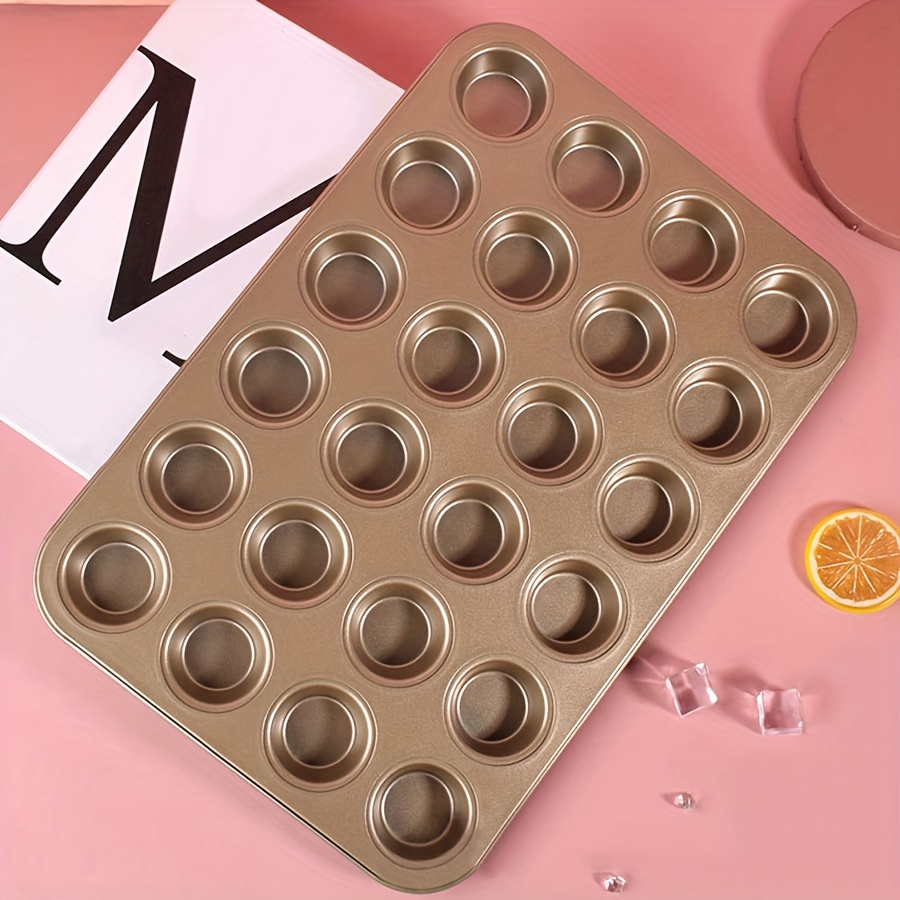 mini muffin pan baking cups set metal non stick round - Temu