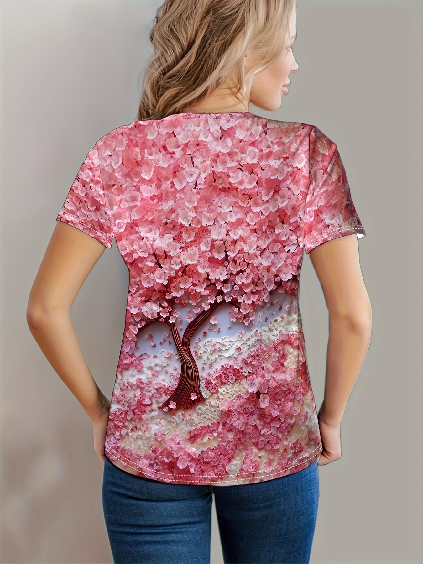 print crew neck t shirt casual short sleeve top - Temu South Africa