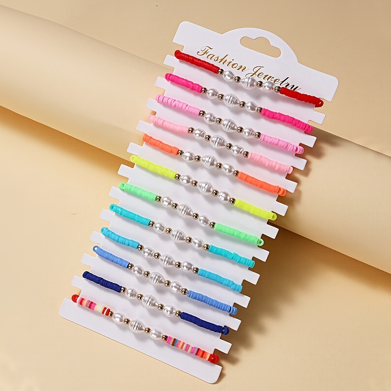 Ensemble Bracelets Empilables En Perles D'argile Souple - Temu Switzerland