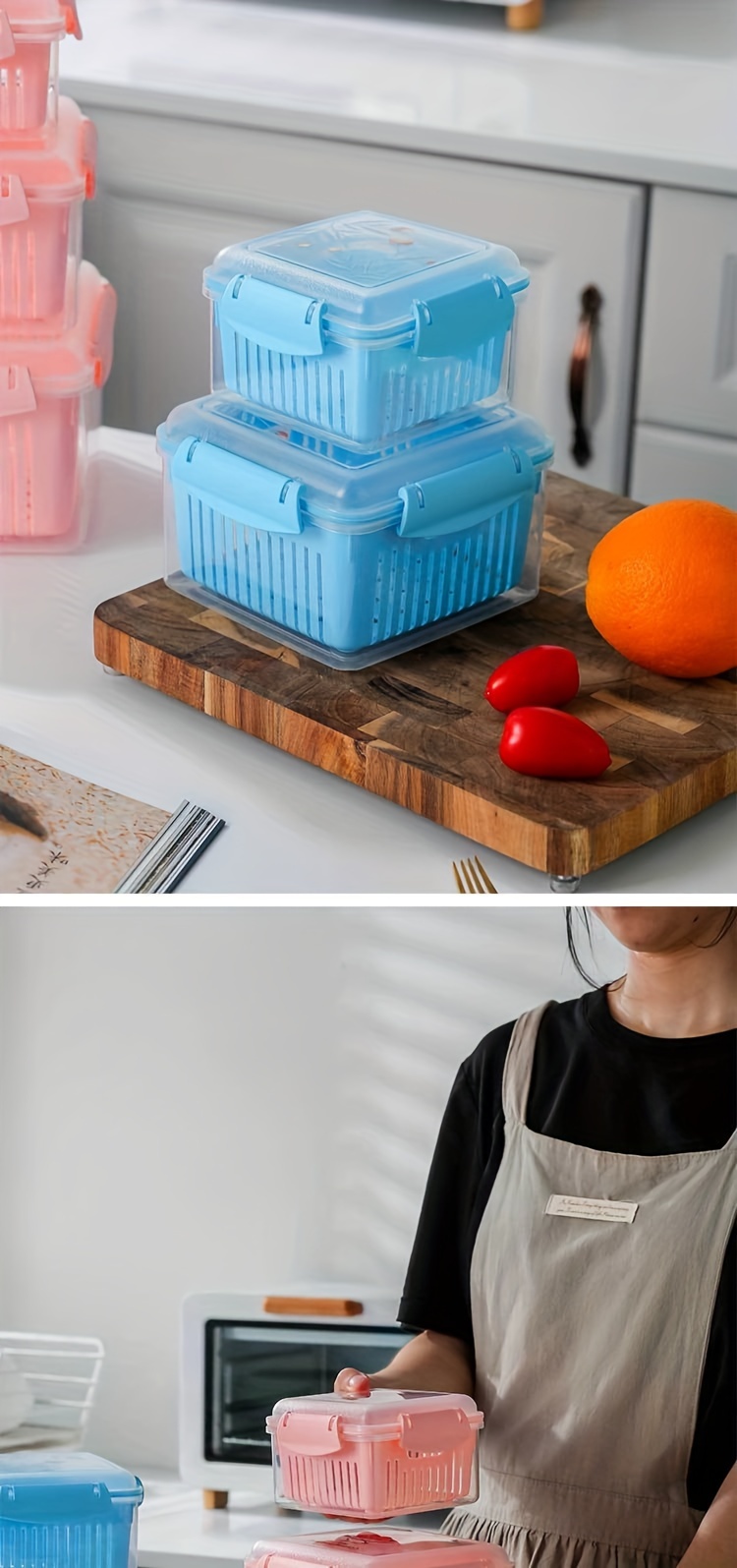 Square Food Storage Containers Lids Plastic Multipurpose - Temu South ...