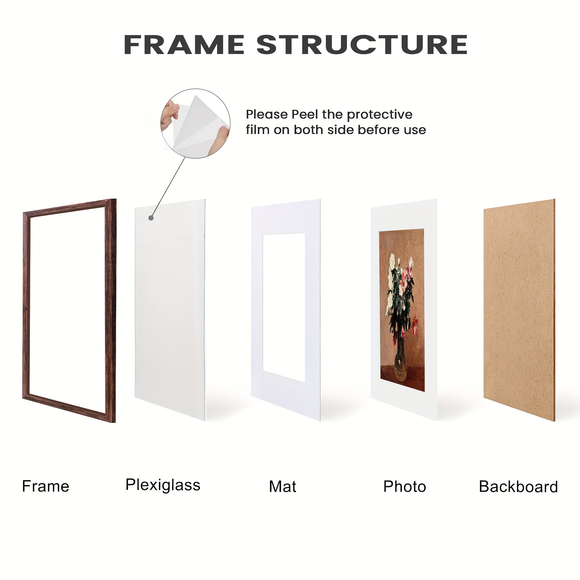 1pc Photo Frame, 30.48x45.72cm, Picture Frame For Wall And Tabletop ...