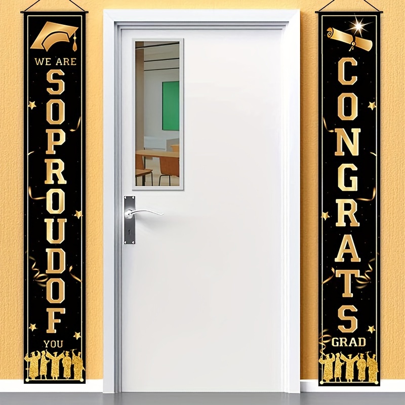 2024 Graduation Decoration Graduation Porch Sign Banner Door - Temu