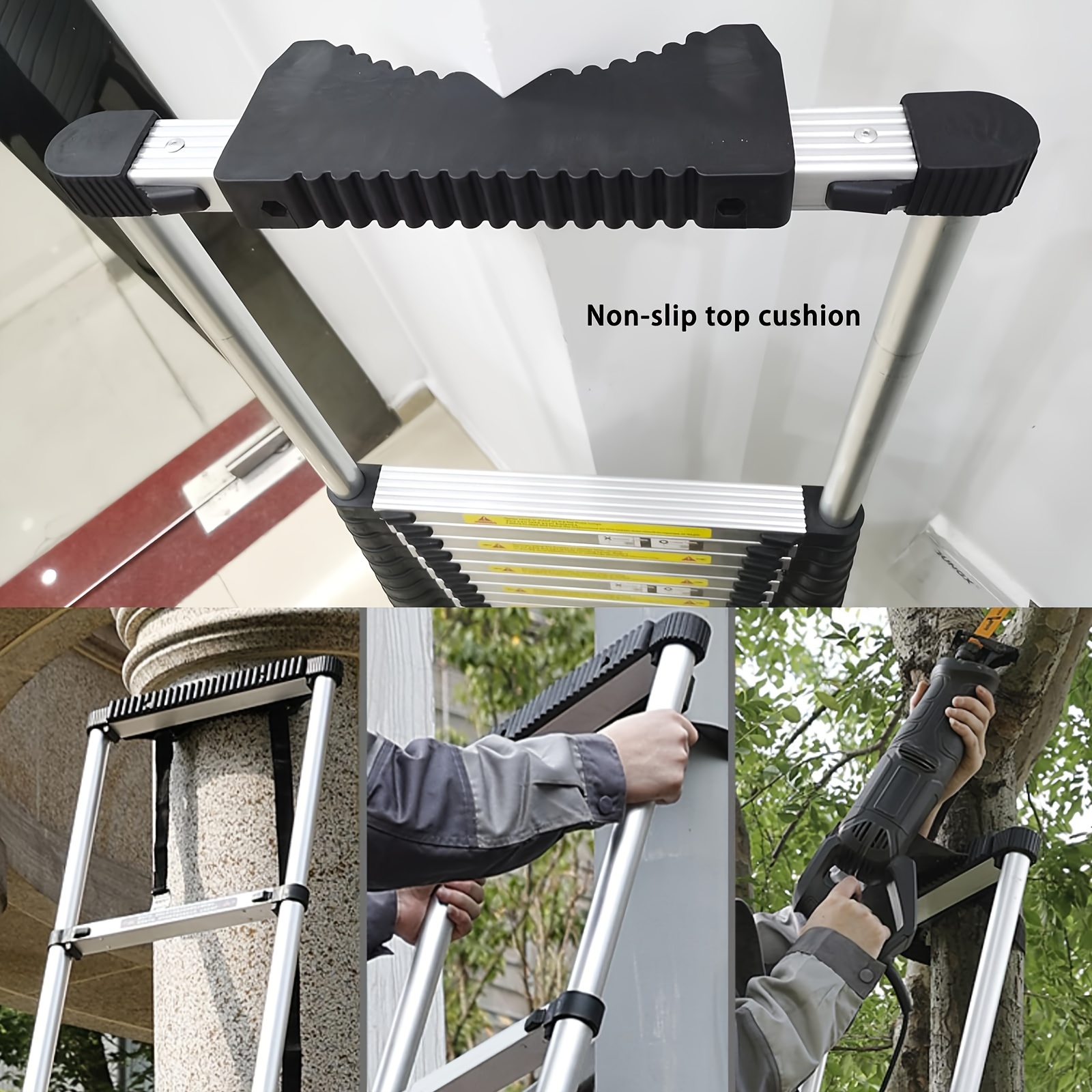 Telescoping Ladder Hooks 10.5 Ft Aluminum Telescopic Ladder - Temu