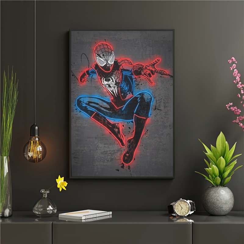 Unframed Canvas Poster Comic Art Neon Cartoon Anime - Temu Canada