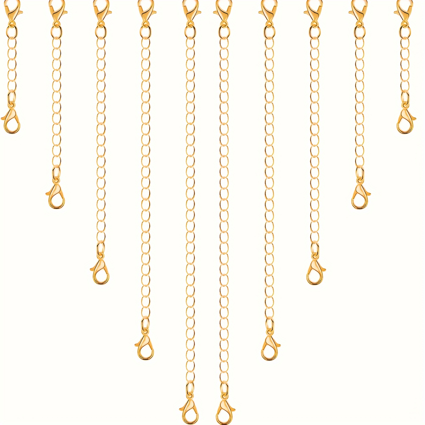 Golden Silvery Iron Chain O Shape Loose Chain Lobster Clasp - Temu ...