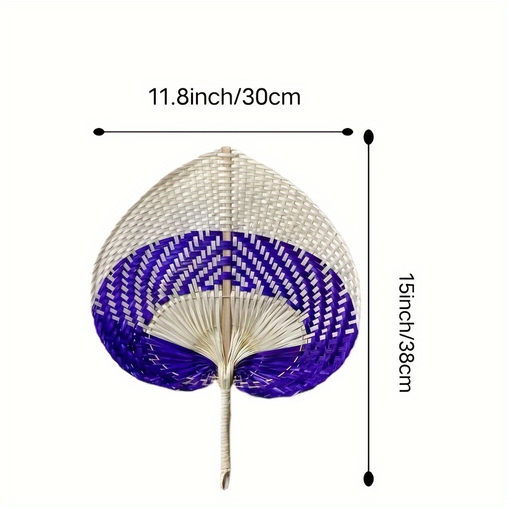 Handcrafted Colorful Bamboo Fan Large Dandelion Design - Temu