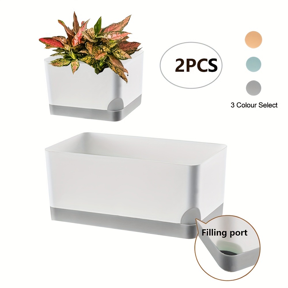 plastic planter rectangular sold on Temu United States
