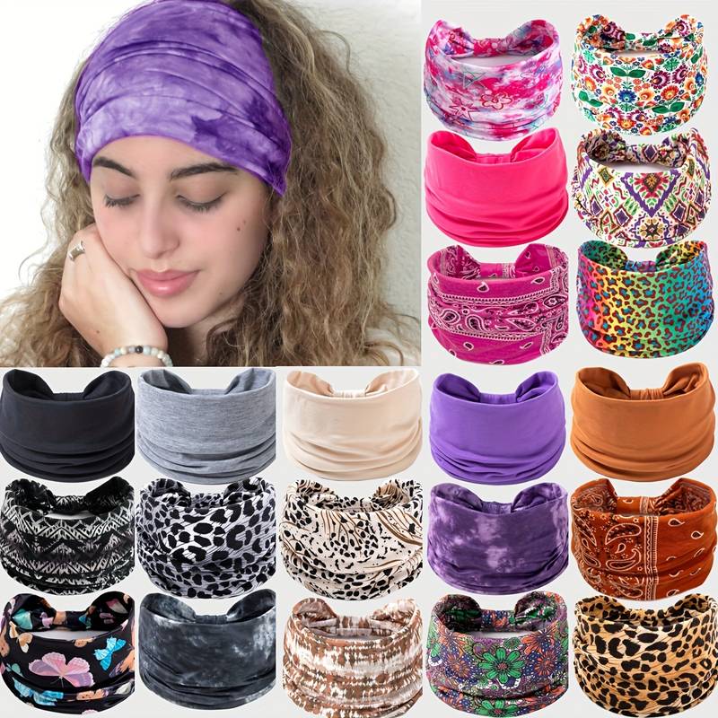 Wide Headbands Women Non Slip Soft Elastic Hair Bands Yoga Temu
