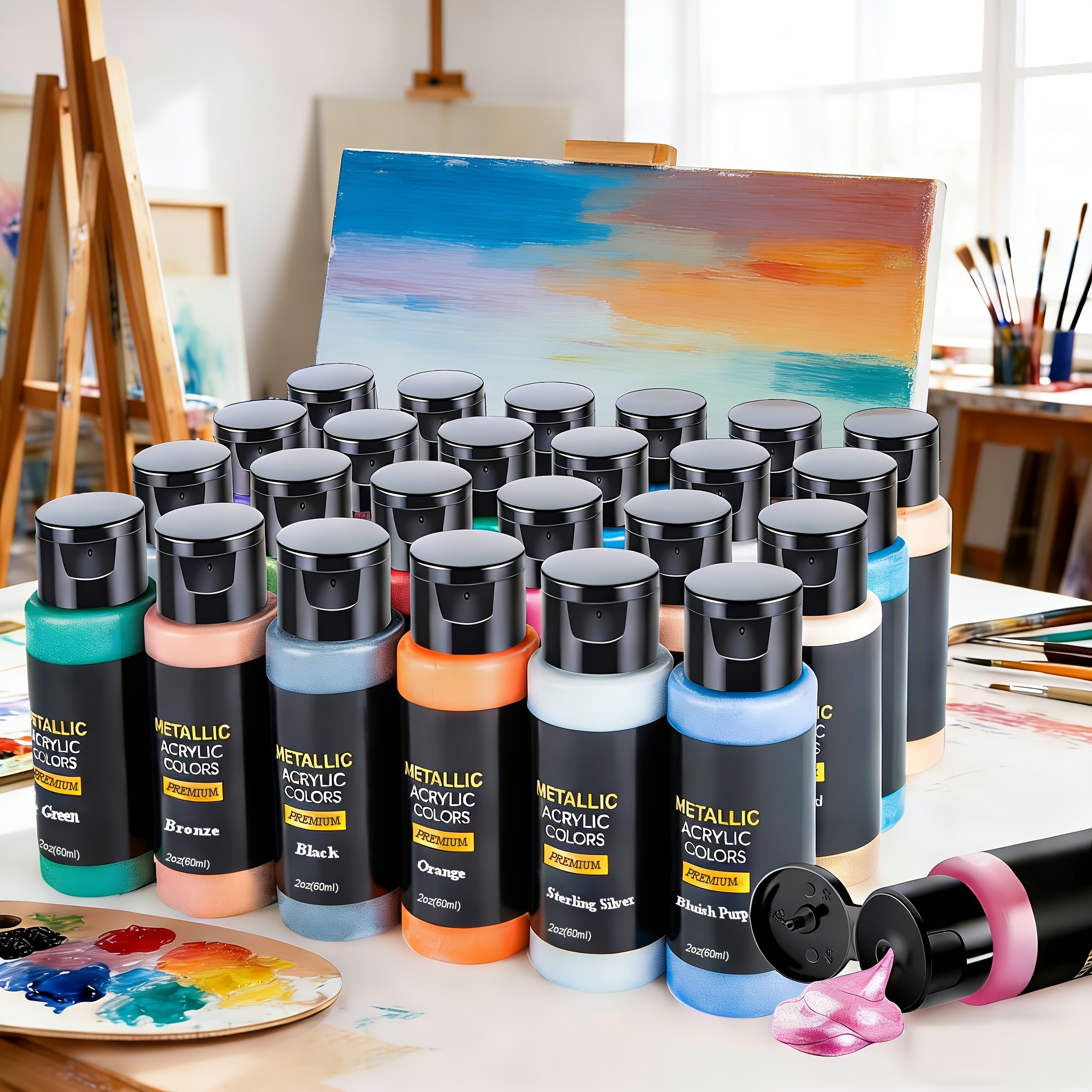 acrylic paint sets sold on Temu United States