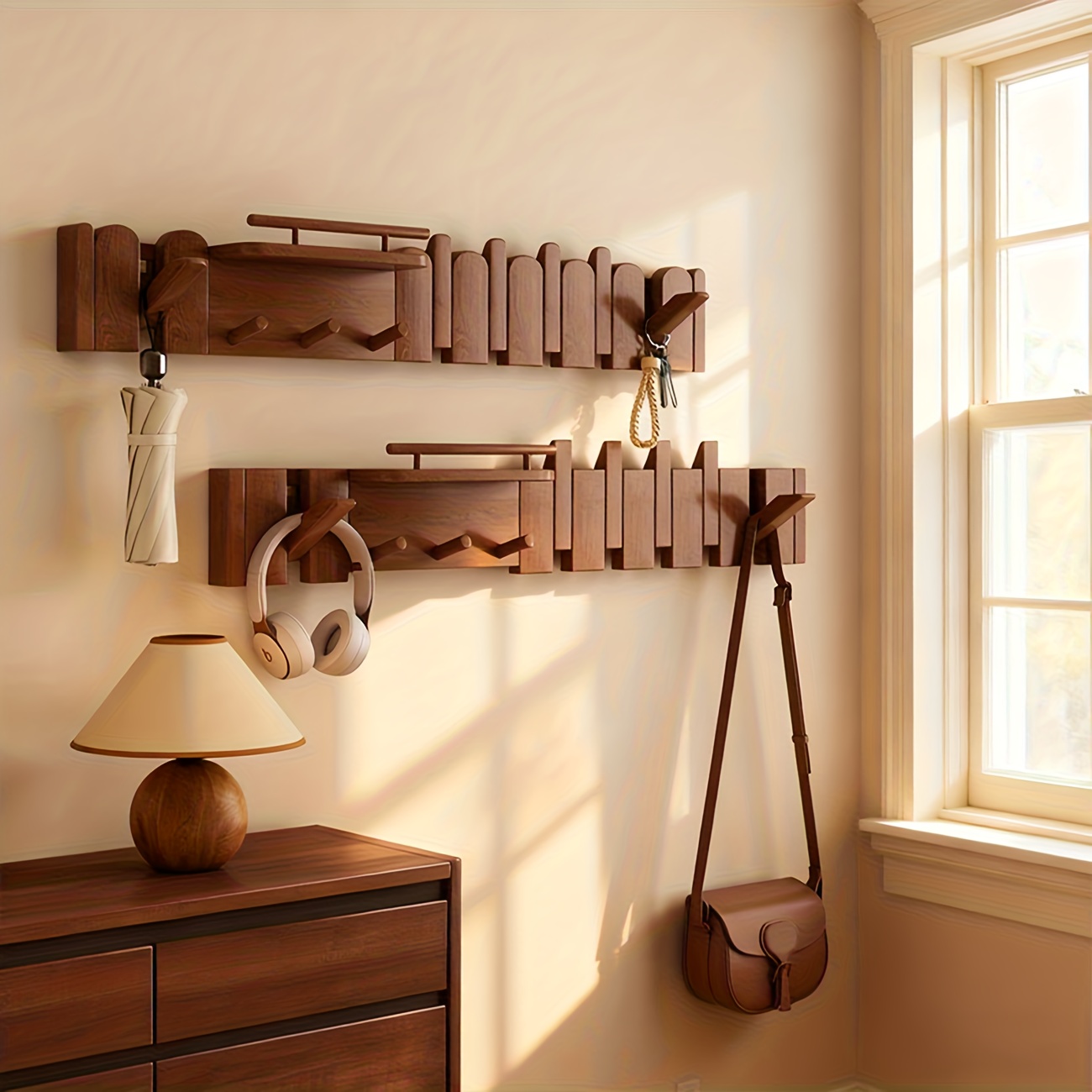 piano key coat rack sold on Temu Australia