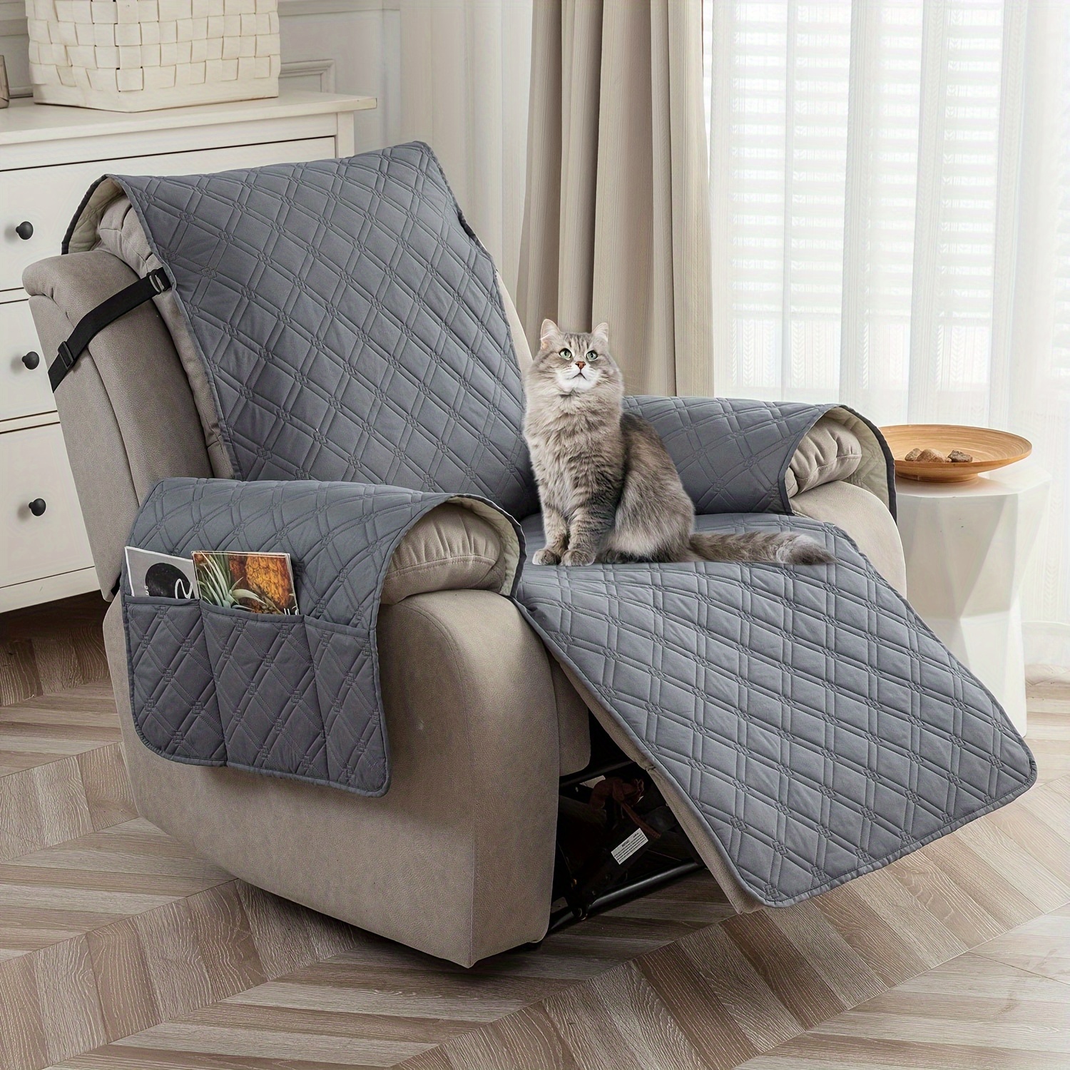 1pc 100 Waterproof Recliner Chair Cover Recliner Chair Covers for Reclining Chair Non Slip Fabric Recliner Couch Cover for Living Room for Pets Protector Washable 23 28 Recliner Chair room