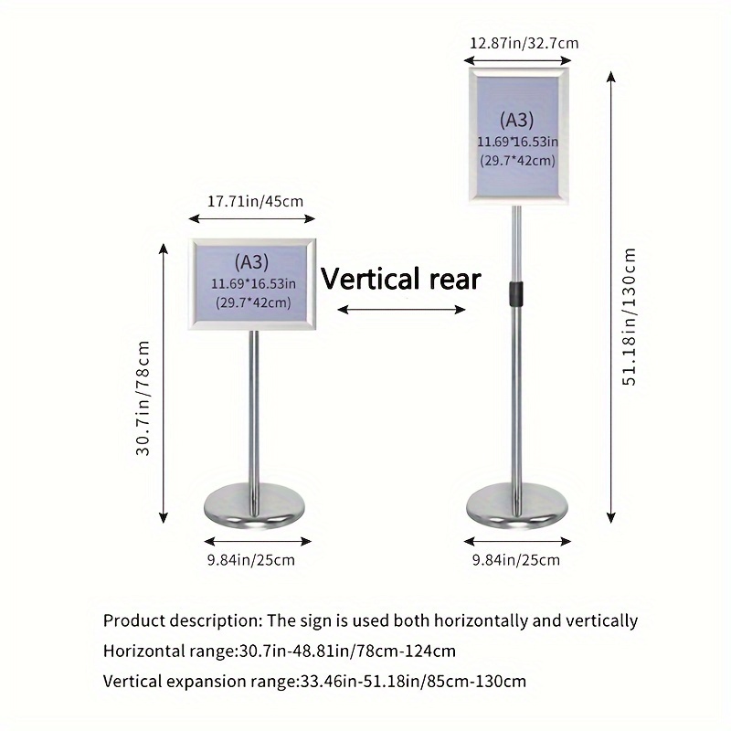 Adjustable A3 Metal Display Board Stand - STATIONERY CITY