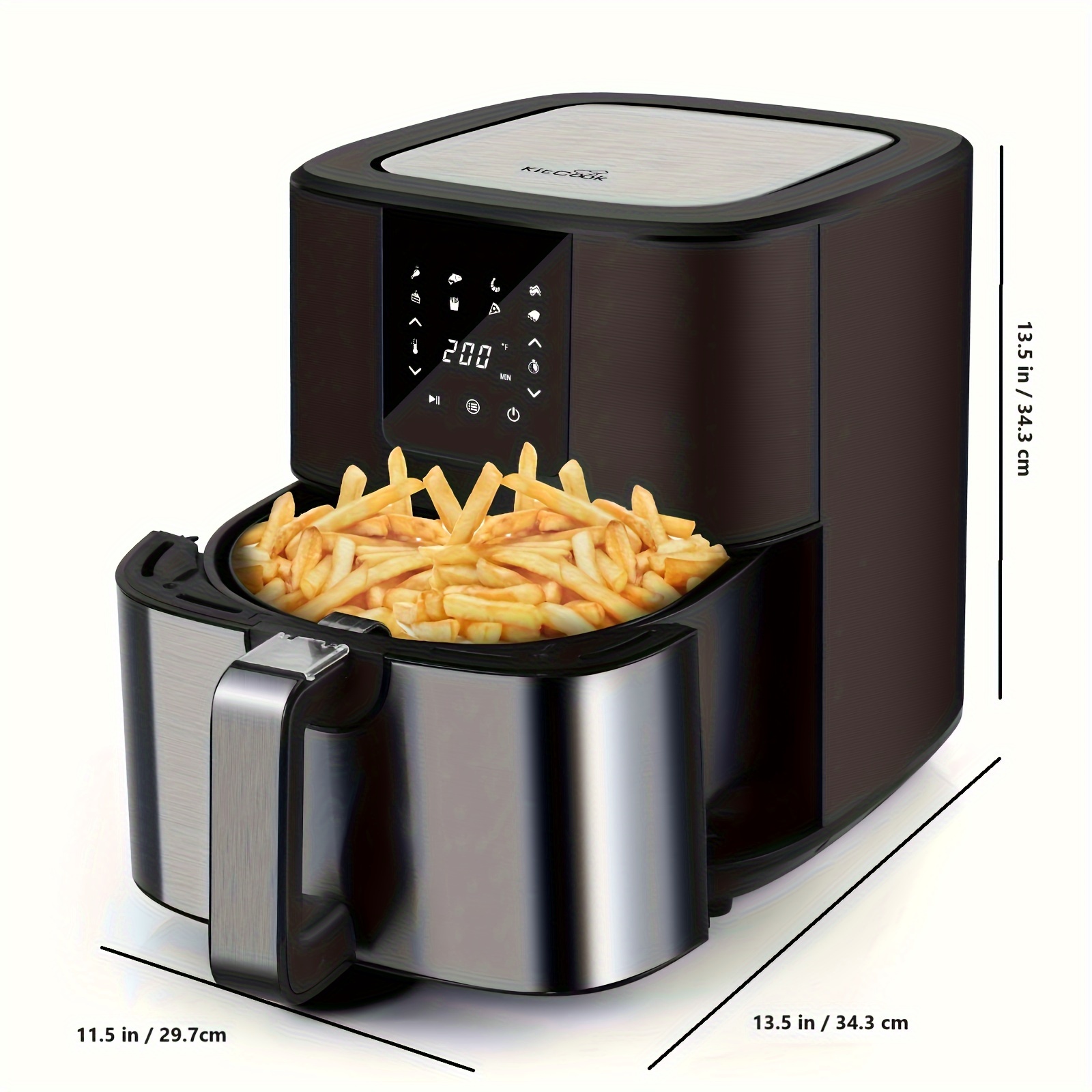 Large Air Fryer 7qt Airfryer Cooker Adjustable - Temu