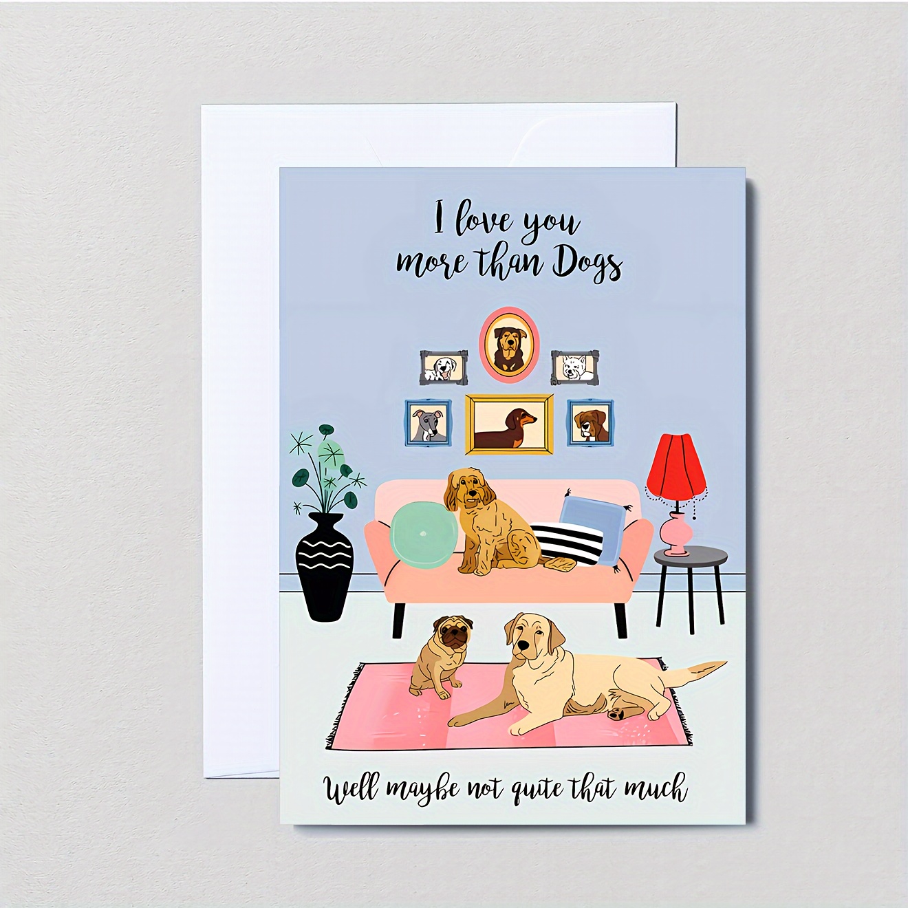 Envelope Love Dogs Dogs Print Greeting Cards Birthday - Temu United Kingdom