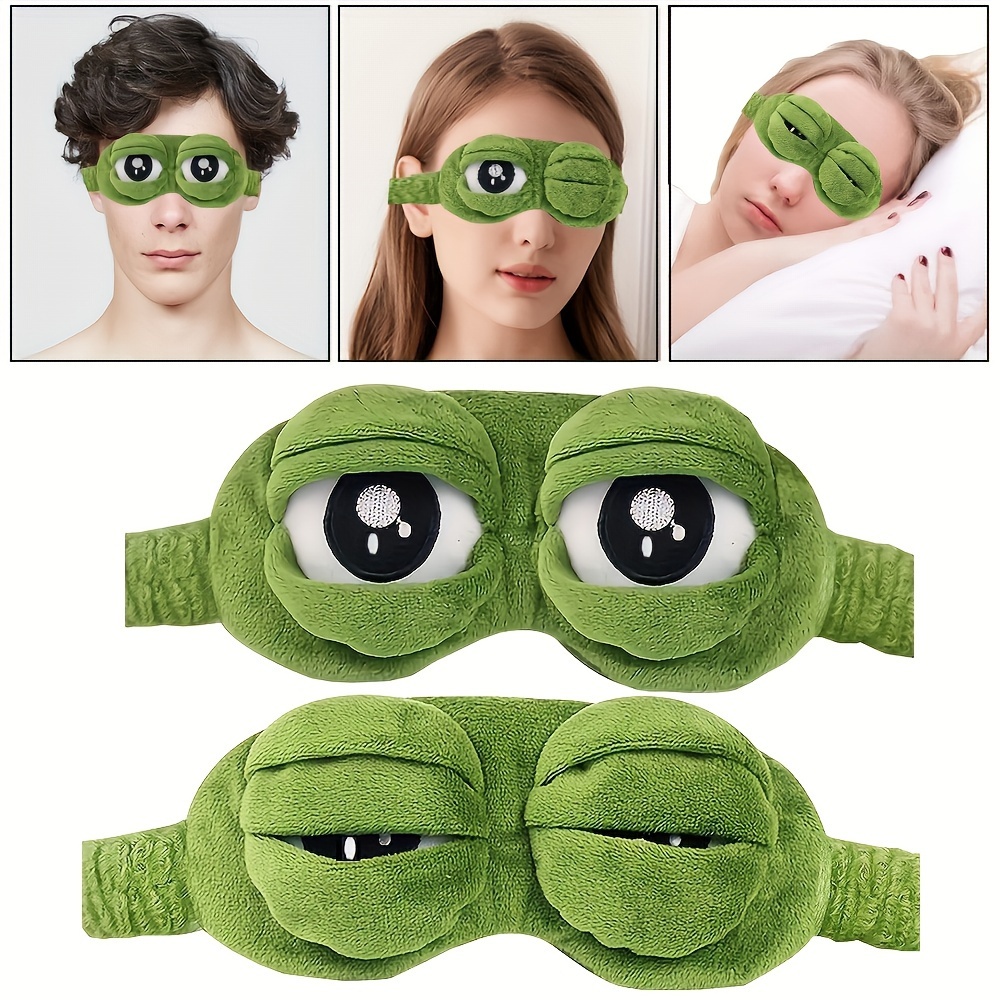 Unique Closure Frog Themed Sleep Mask Complete Blackout Soft - Temu