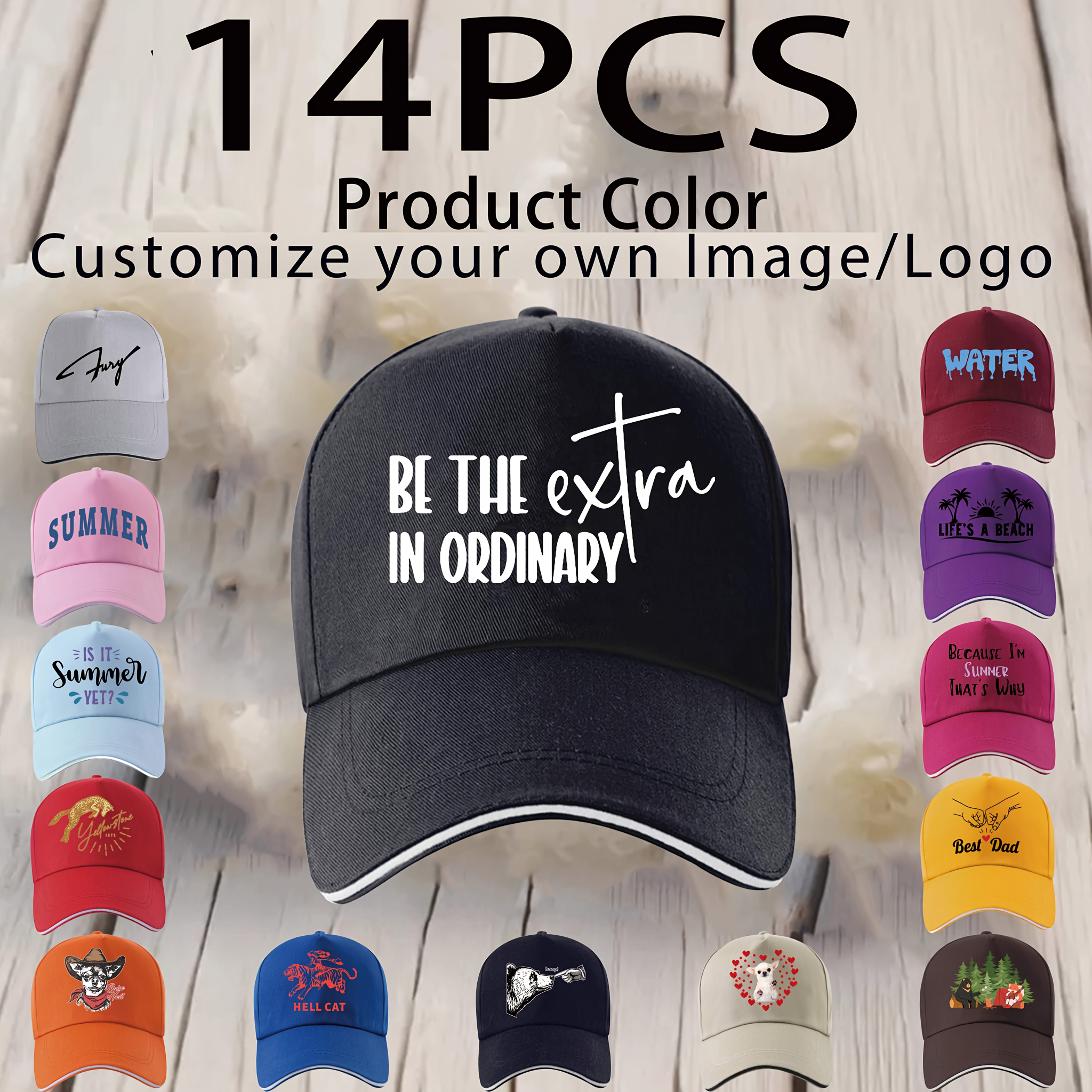 custom caps sold on Temu Australia
