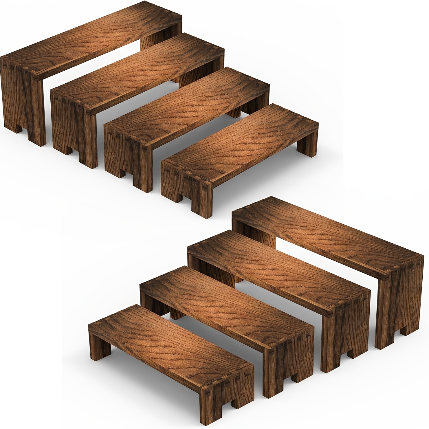 wooden riser stand sold on Temu United States